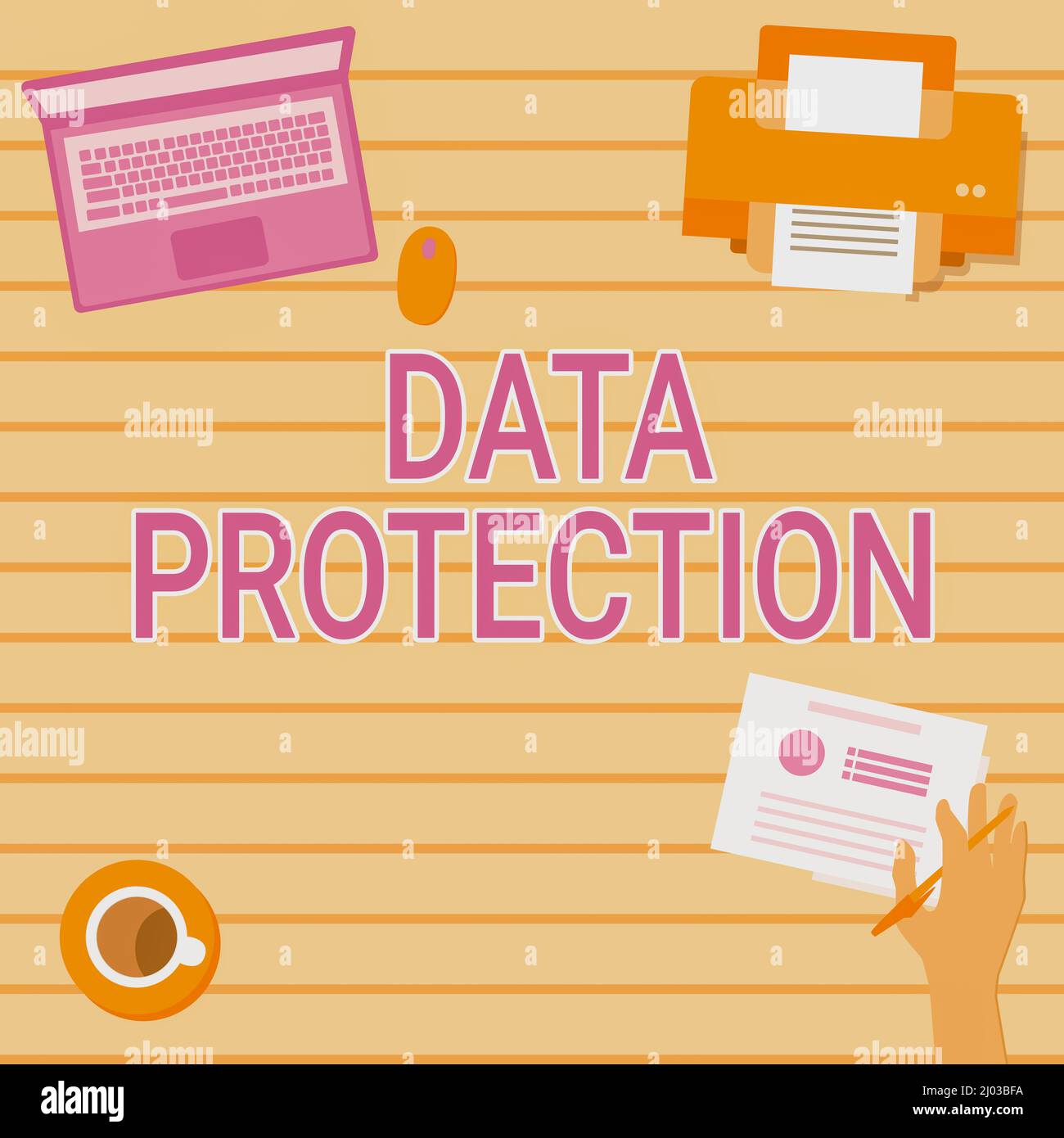 Text showing inspiration Data Protection. Business overview Protect IP ...