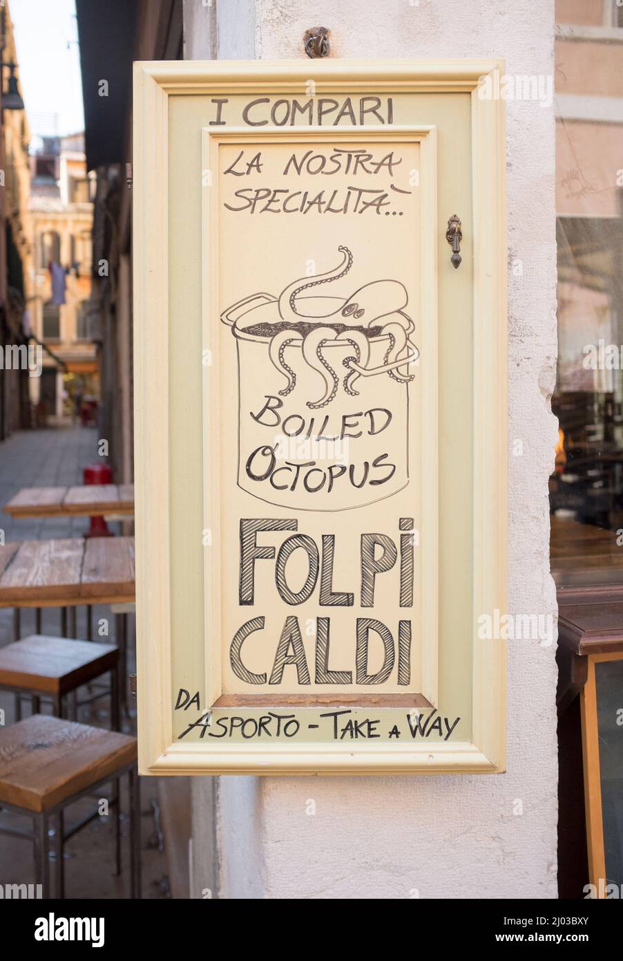 Restaurant Menu Sign Venice Italy Stock Photo - Alamy