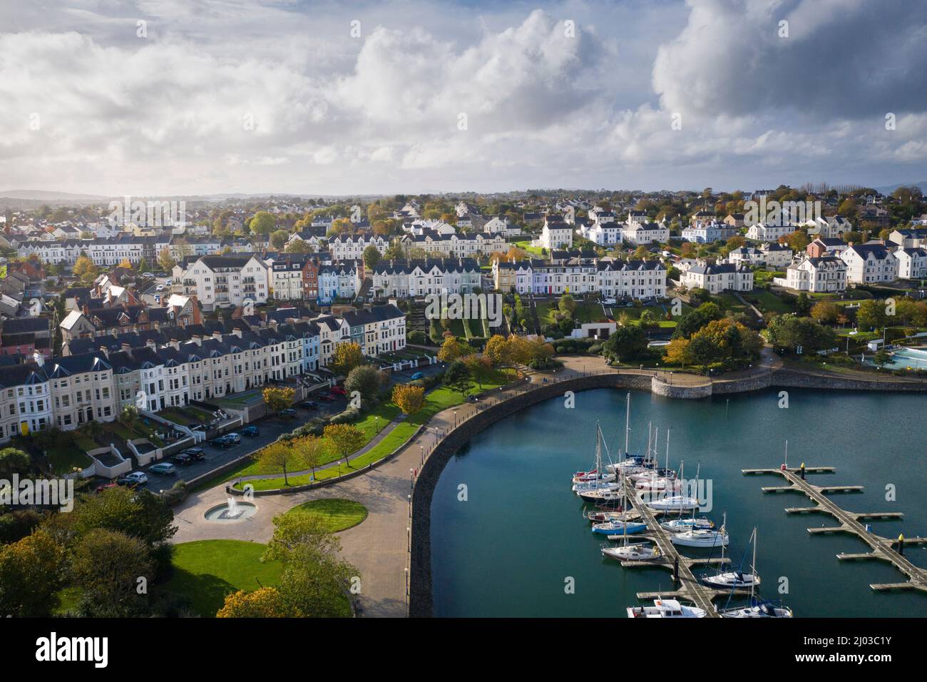 Aerial of Bangor Marina Co. Down, Northern Ireland Stock Photo - Alamy