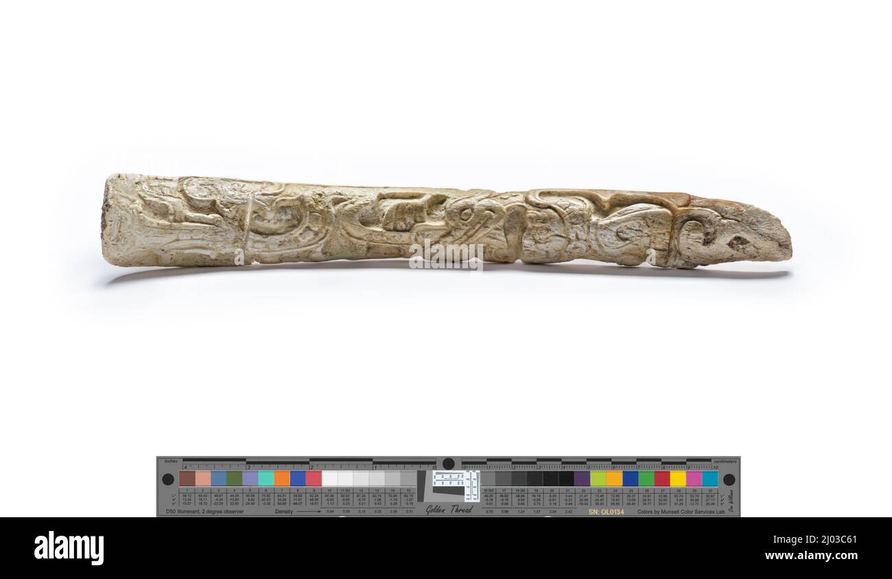 Carved Bone. Guatemala, Honduras, or Mexico, Maya, 300–450 CE. Bone ...