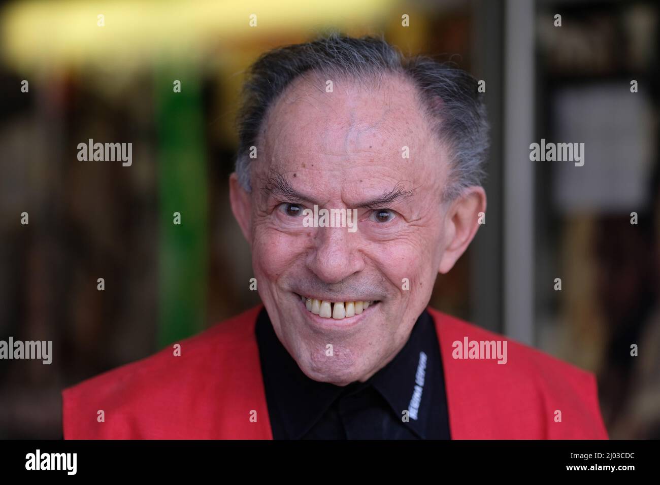Leipzig, Germany. 16th Mar, 2022. Hans Höher, ice cream vendor at the ...