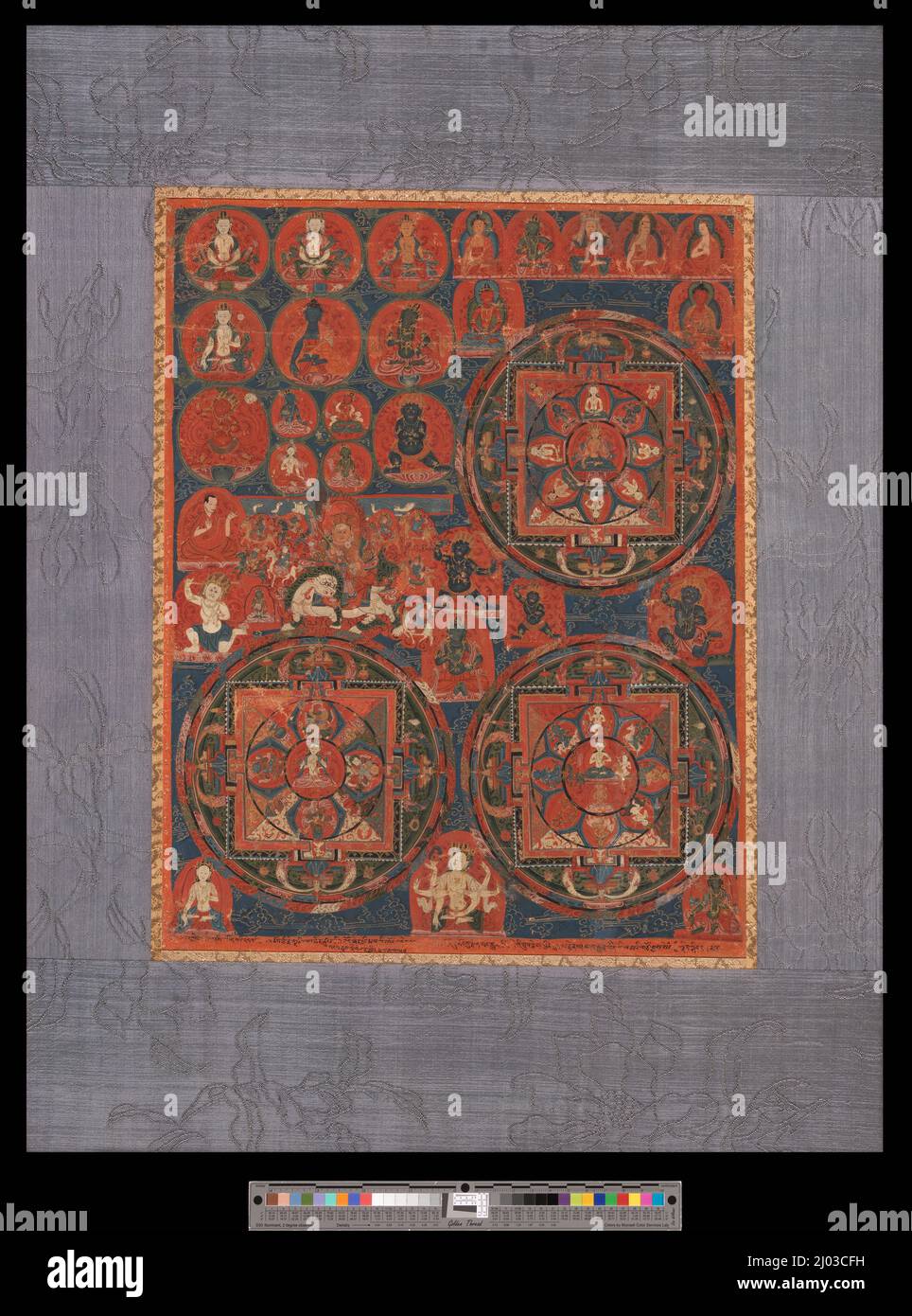Three Mandalas. Tibet, Ngor Monastery, 16th century. Paintings. Mineral ...
