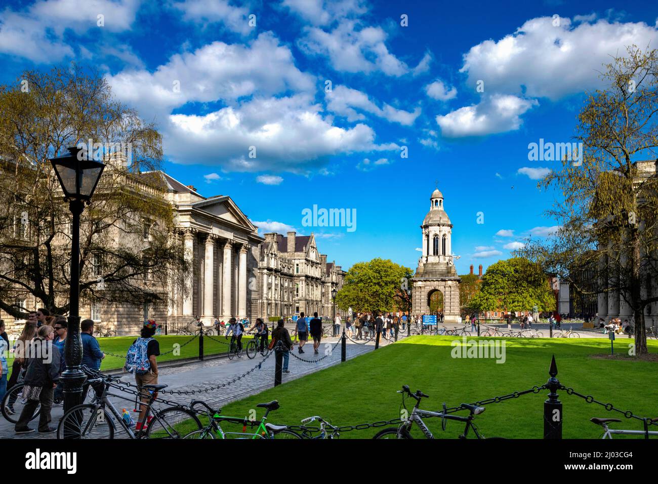 Trinity College Dublin Parliament Square, Ireland Stock Photo - Alamy