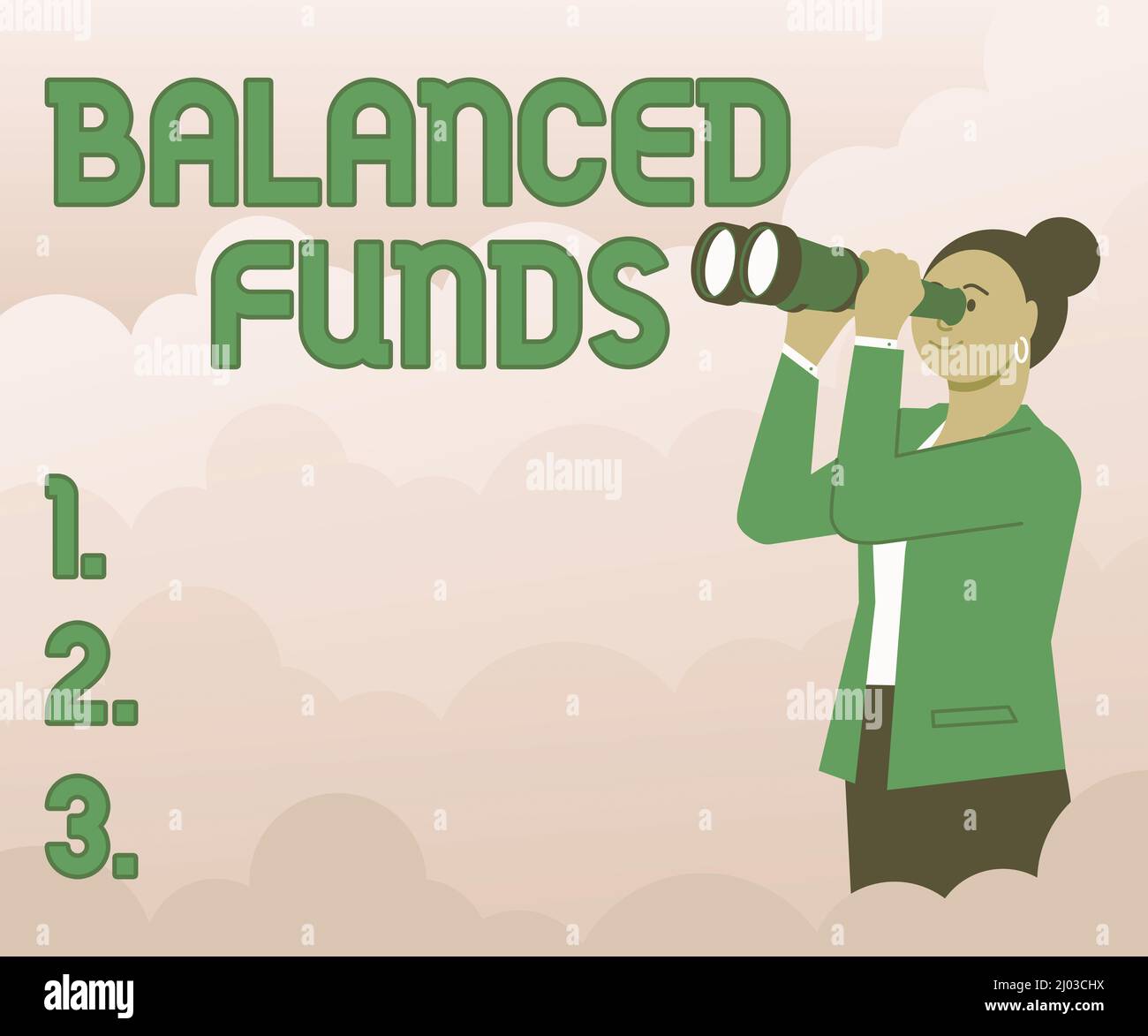 Text caption presenting Balanced Funds. Business idea hybrid mutual ...