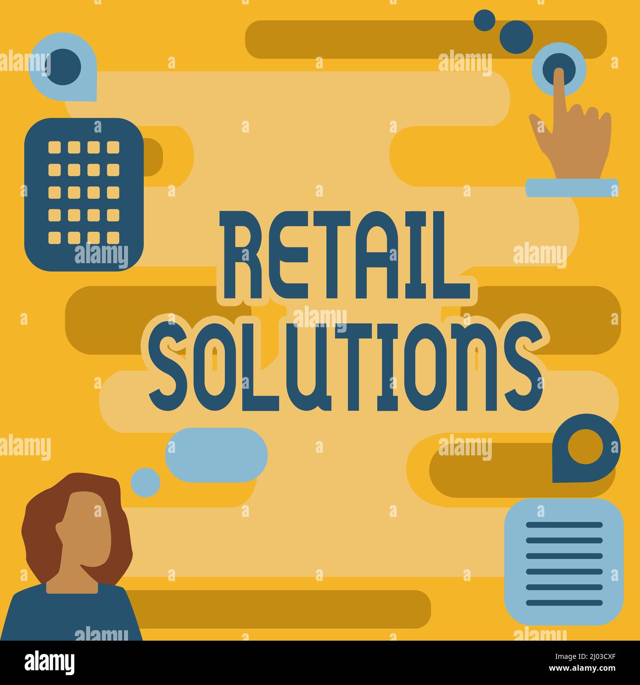 Text showing inspiration Retail Solutions. Conceptual photo process of ... Text showing inspiration Retail Solutions. Conceptual photo process of ...