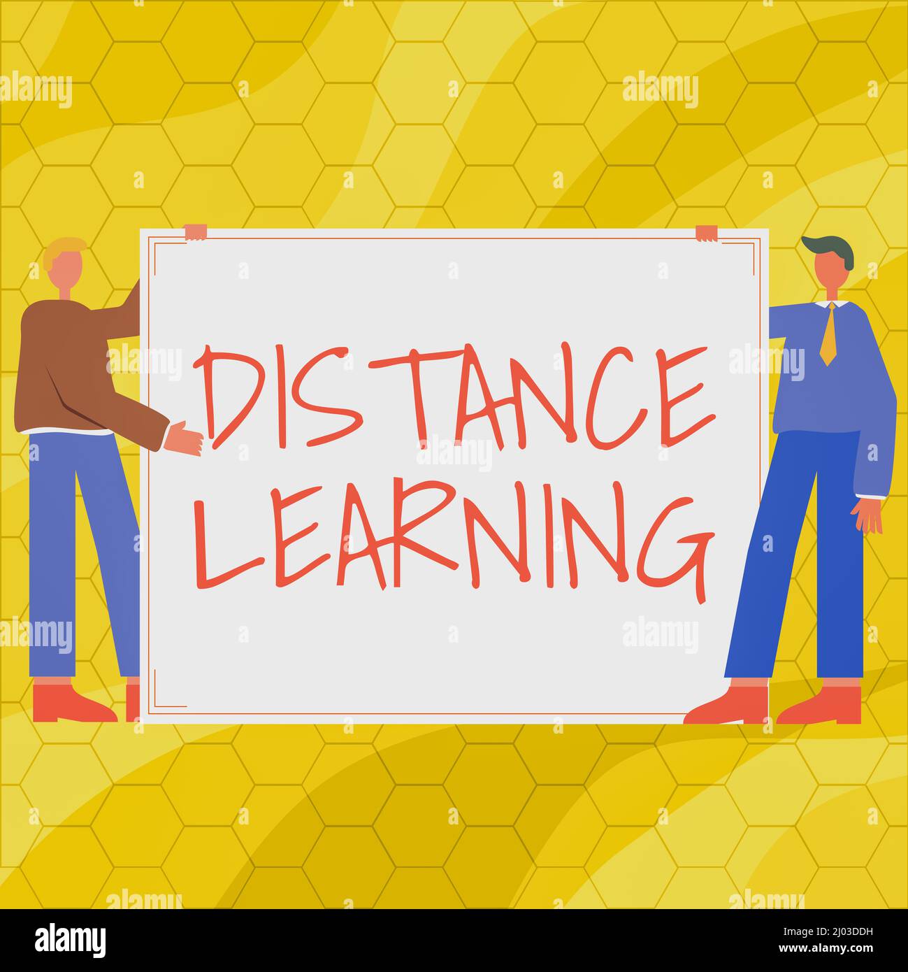 Handwriting text Distance Learning. Business overview educational ...