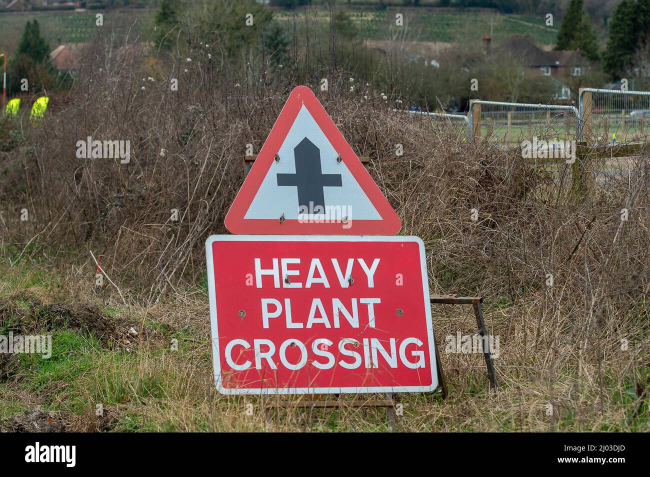 Wendover, Buckinghamshire, UK. 15th March, 2022. A Heavy Plant Crossing ...