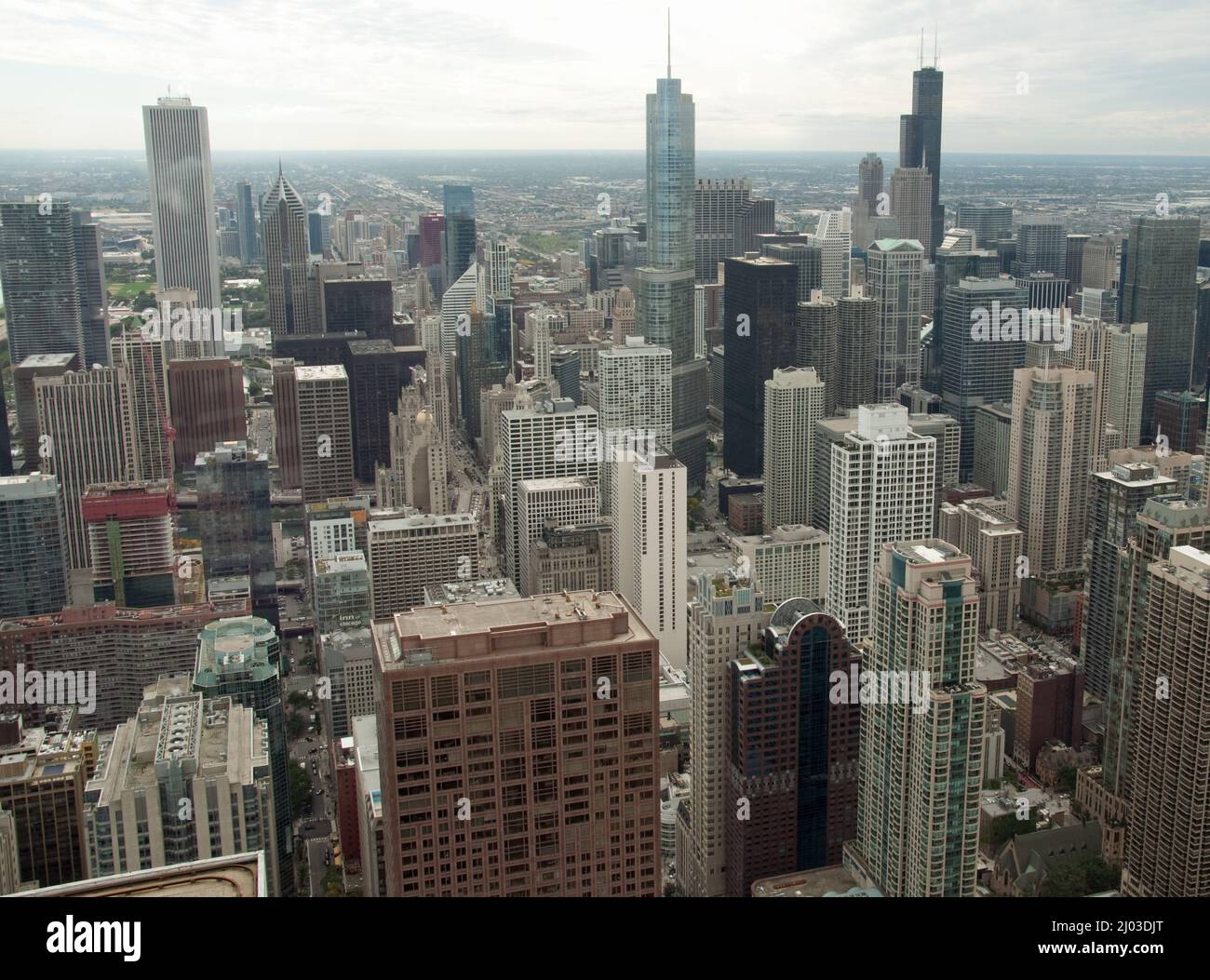 Chicago Skyline as seen from the John Hancock Center, Chicago, Illinois ...