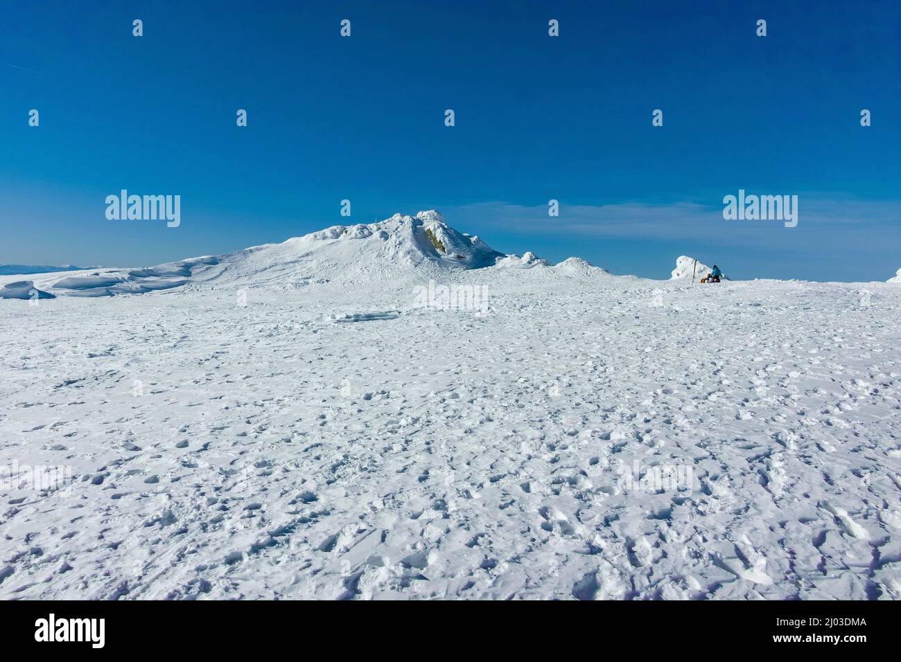 Winter view of Vitosha Mountain near Cherni Vrah peak, Sofia City ...
