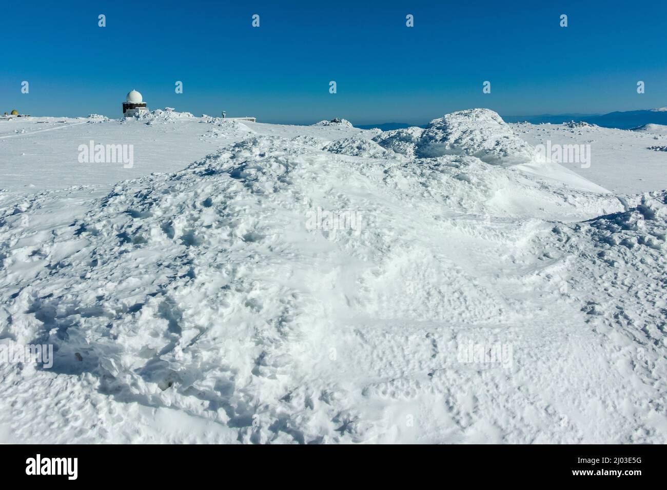 Winter view of Vitosha Mountain near Cherni Vrah peak, Sofia City ...