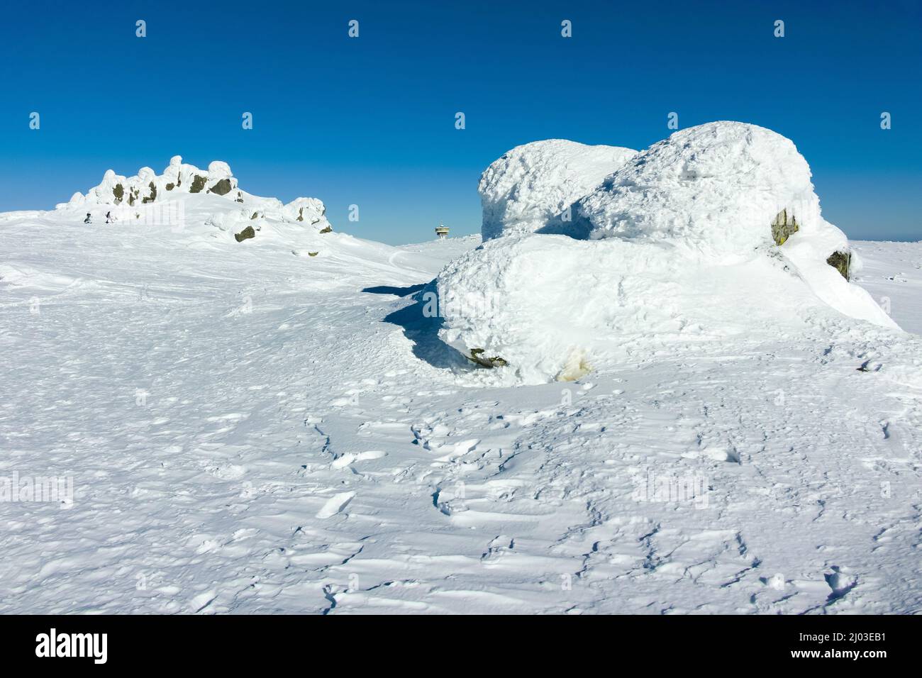 Winter view of Vitosha Mountain near Cherni Vrah peak, Sofia City ...