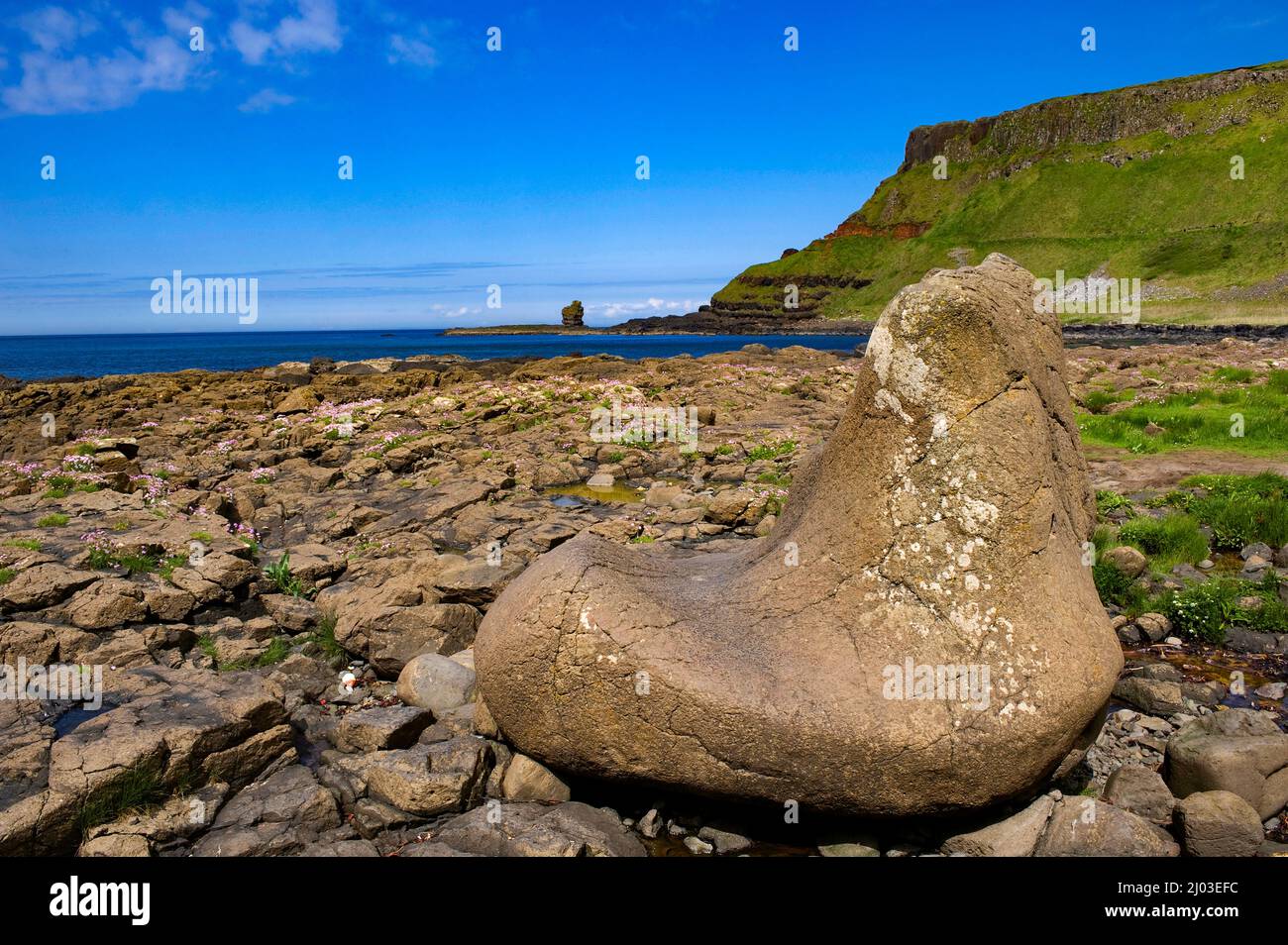 The Giant's Boot at the Giant's Causeway, County Antrim, Northern ...
