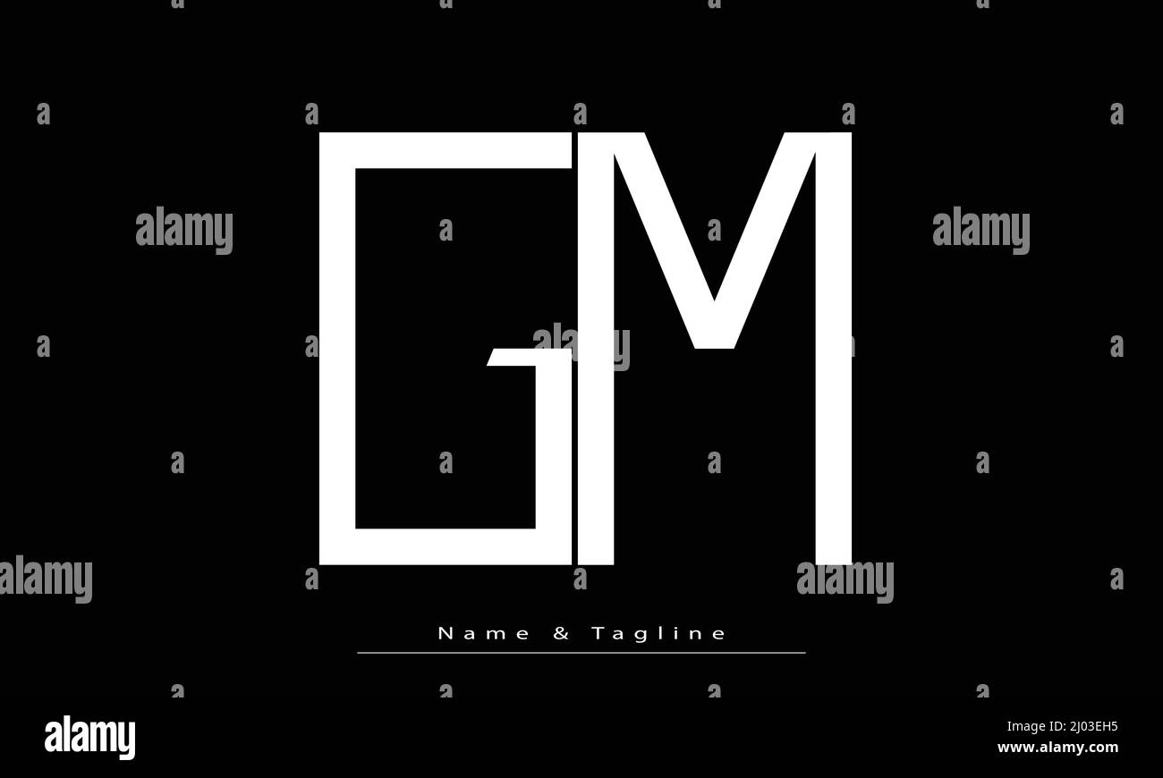 Alphabet letters Initials Monogram logo GM , MG Stock Vector Image ...