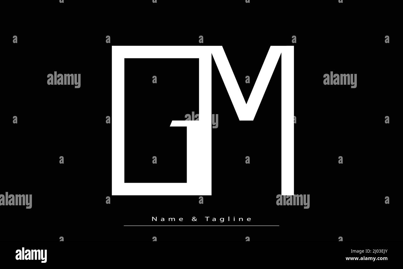 Alphabet letters Initials Monogram logo GM , MG Stock Vector Image ...