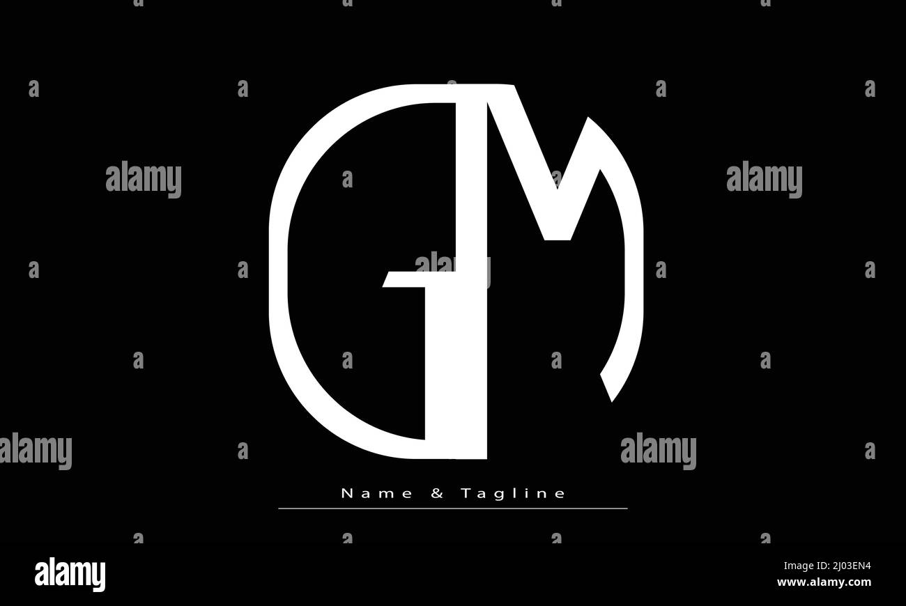 Alphabet letters Initials Monogram logo GM , MG Stock Vector Image ...