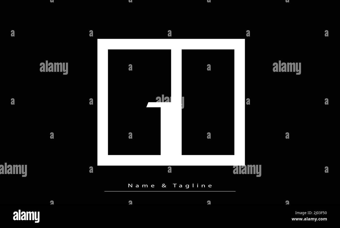 Go monogram logo Black and White Stock Photos & Images - Alamy