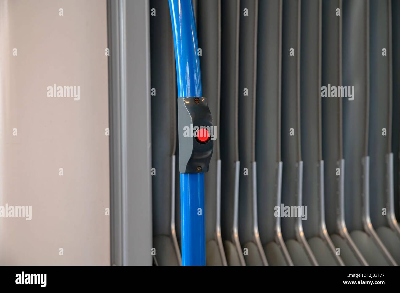 Stop Button Inside A Tram At Amserdam The Netherlands 14-3-2022 Stock ...