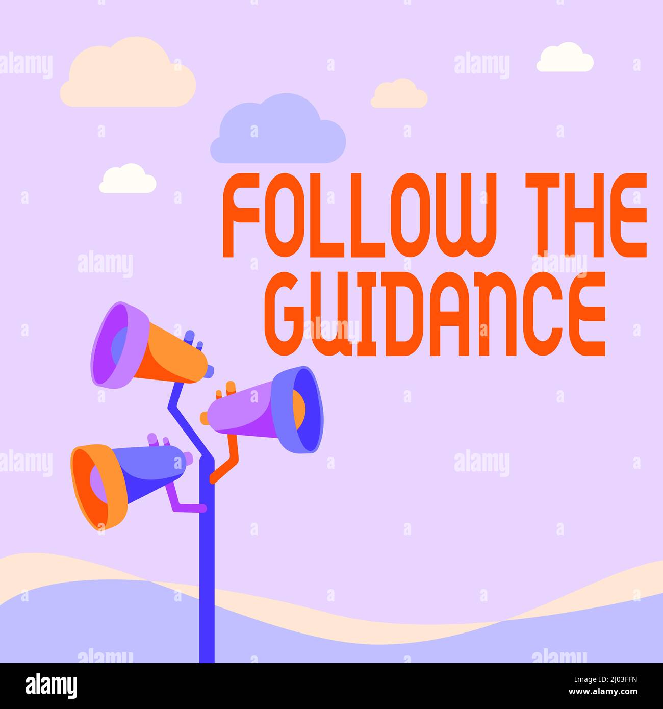 Handwriting text Follow The Guidance. Business showcase controlling a ...