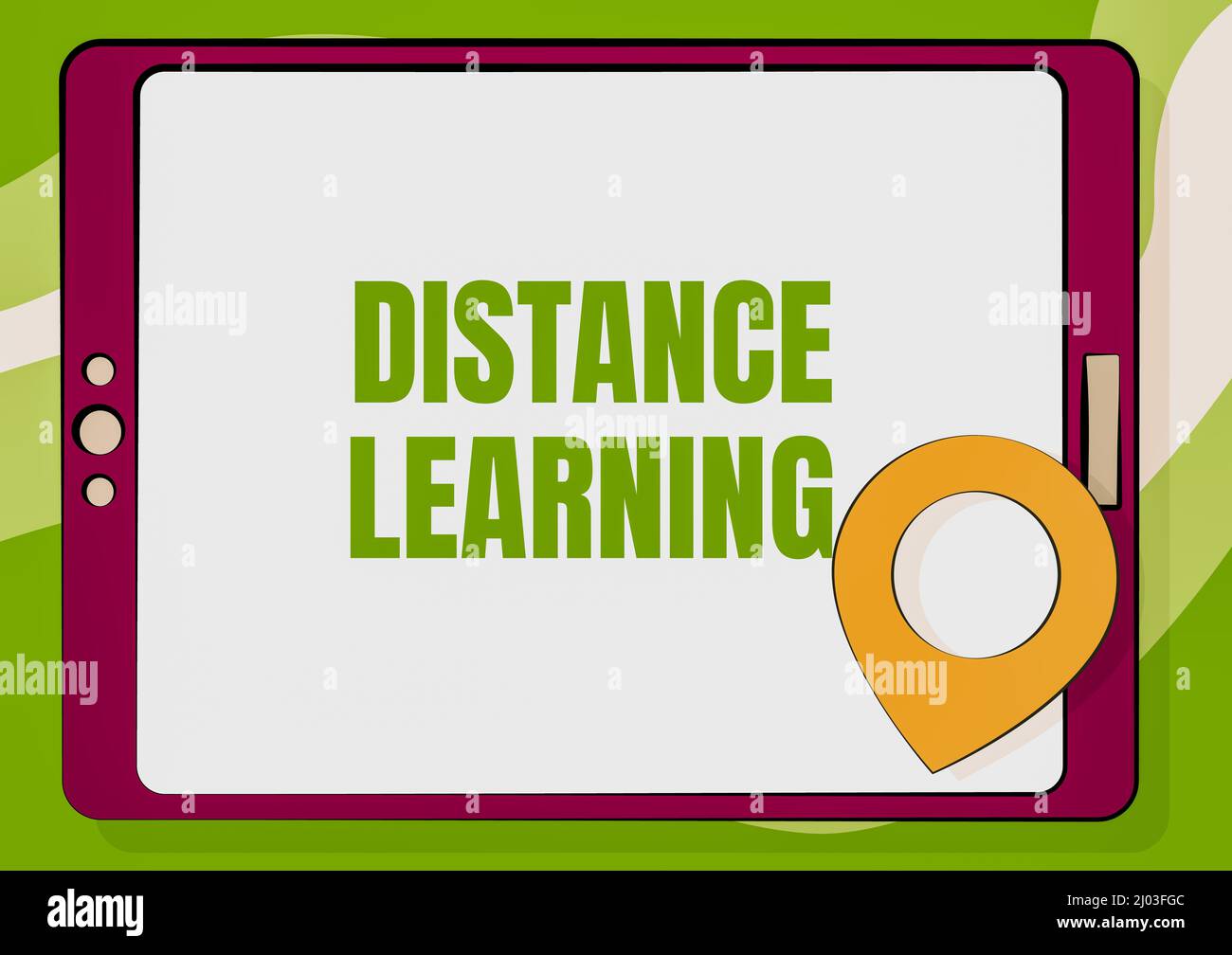 Sign displaying Distance Learning. Business approach educational ...