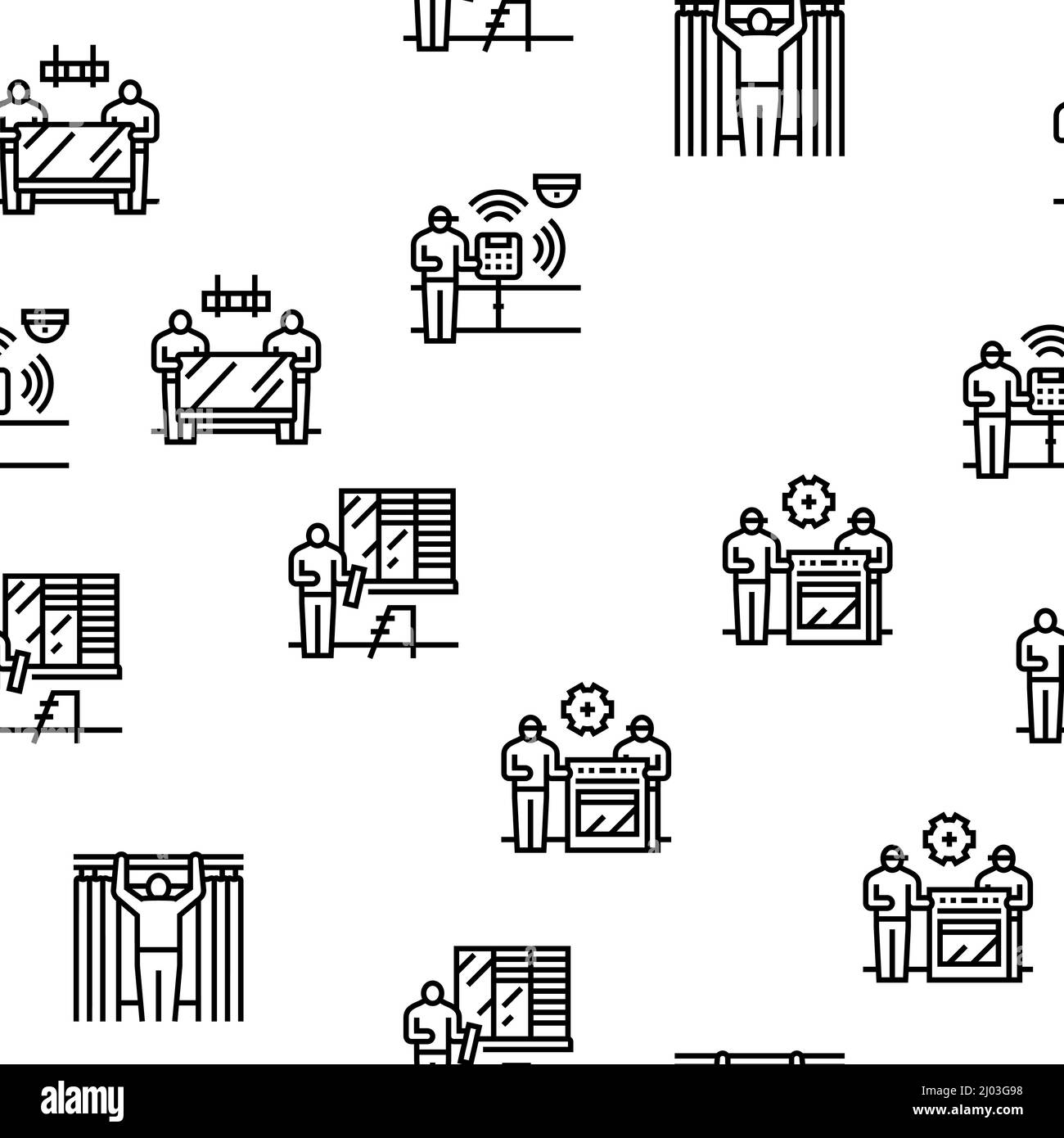 Property Maintenance And Repair Vector Seamless Pattern Stock Vector ...