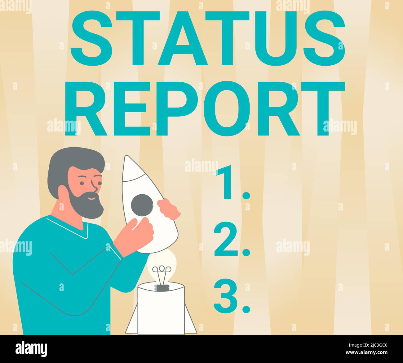 Conceptual Caption Status Report Word Written On Update Summary Of Situations As Of A Period Of