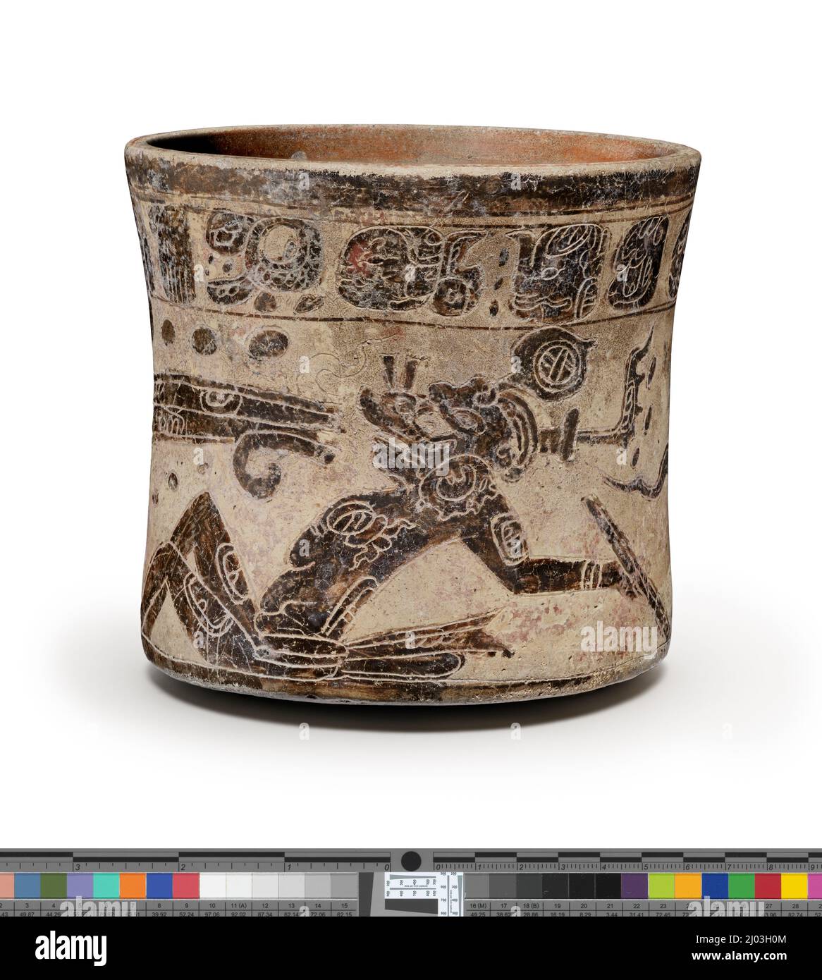 Cylinder Vessel with Chahk and Serpent. Guatemala, Northern Petén, Maya ...