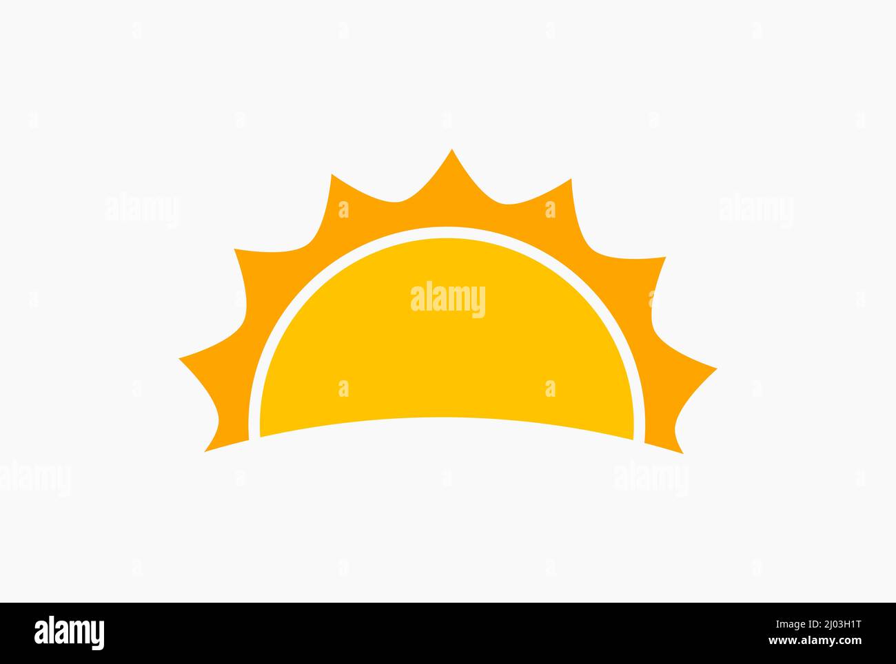 Sunset sun icon. Vector illustration Stock Vector Image & Art - Alamy
