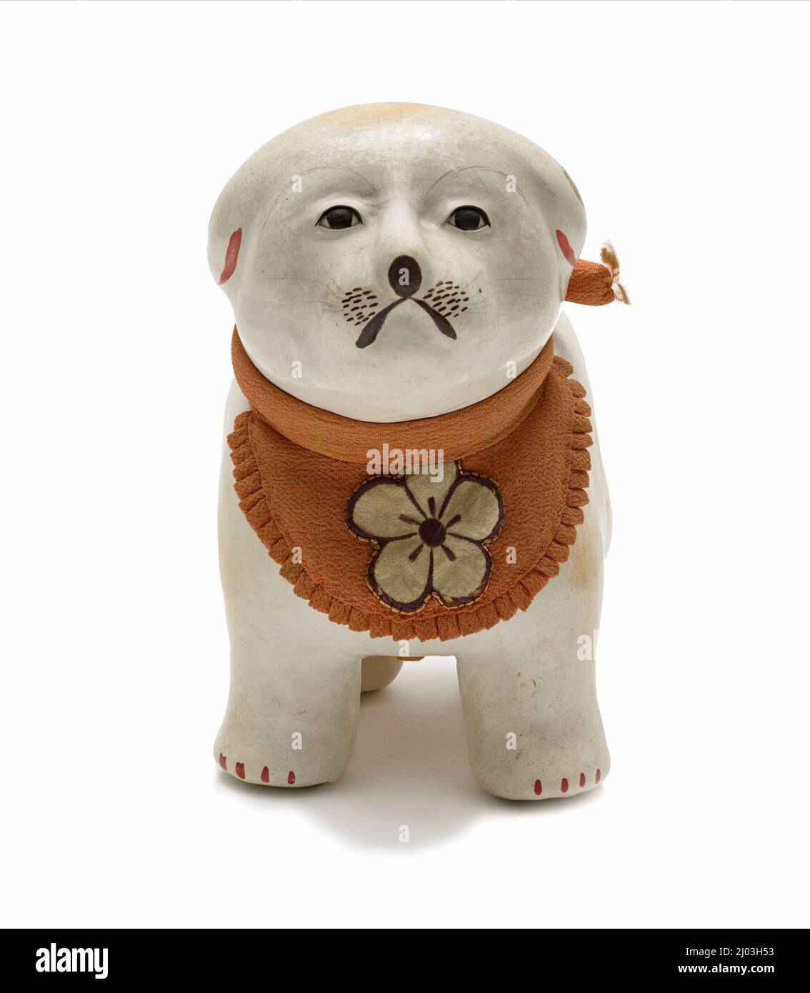 Dog with Orange Bib. Japan, late Edo period (1615-1868), mid-19th ...