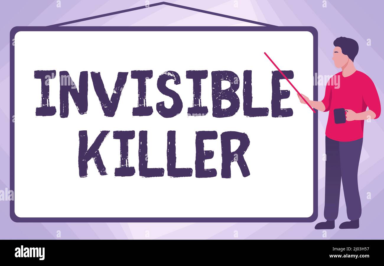 Conceptual display Invisible Killer. Word for presence into the air of ... Conceptual display Invisible Killer. Word for presence into the air of ...