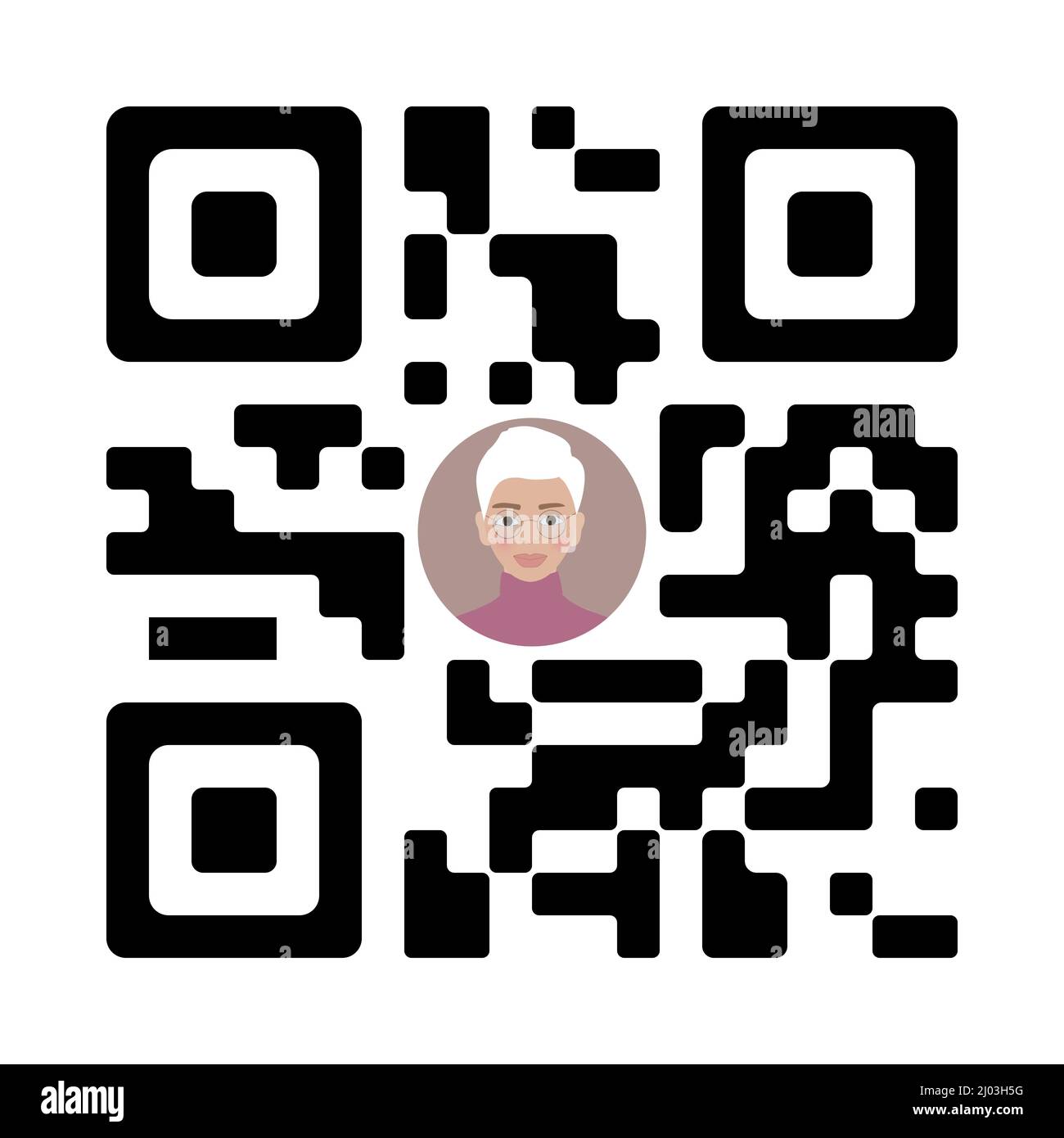 Personal Qr code sample icon isolated on white background. Vector ...