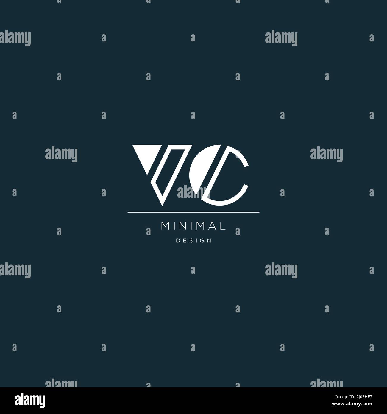 Business corporate letter VC logo design template Stock Vector Image ...