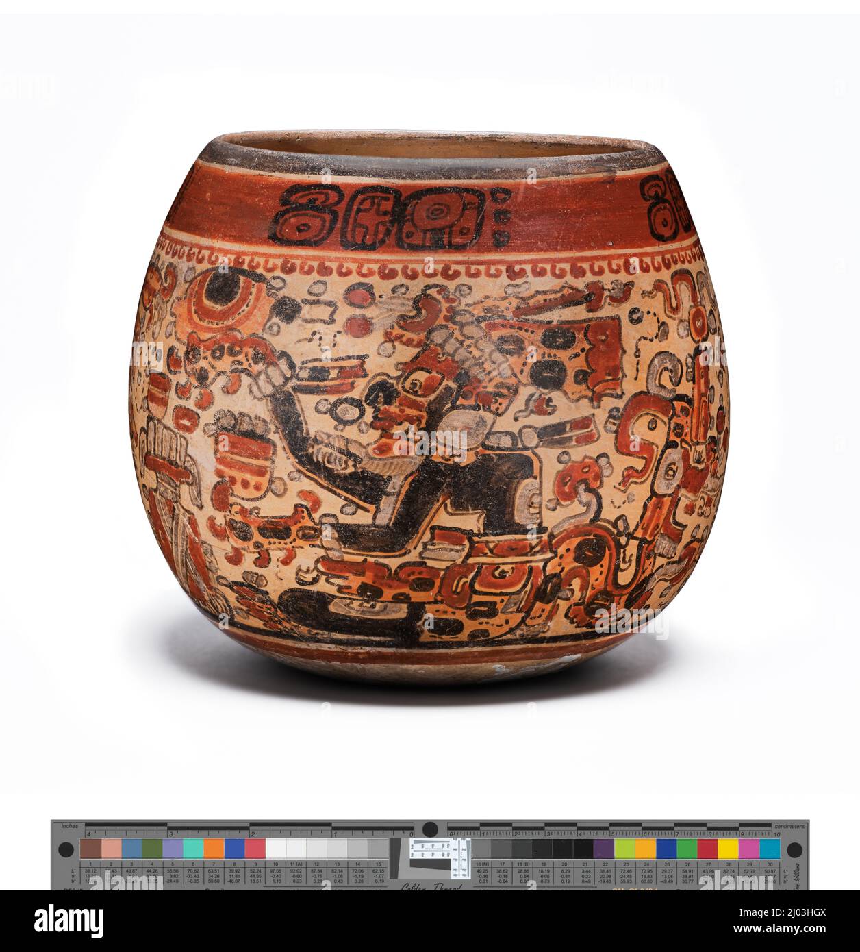 Globular Bowl with Supernatural Enema Ritual. Belize or Guatemala, Maya ...
