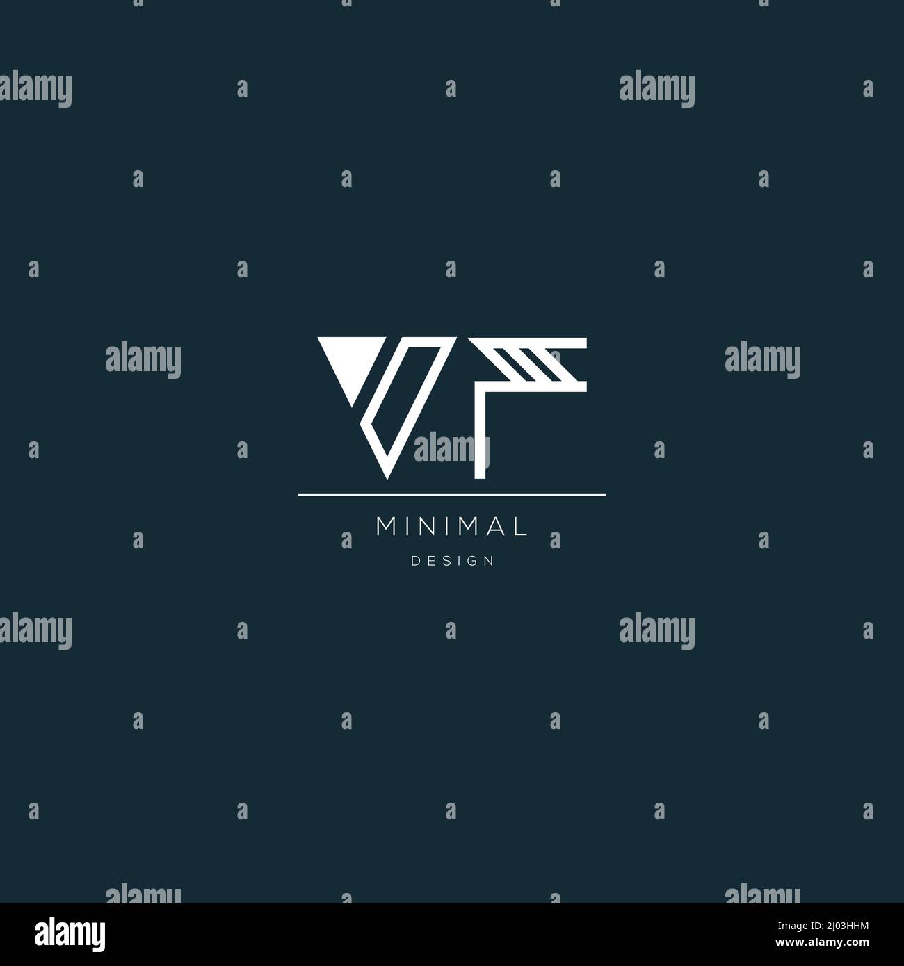 Business corporate letter VF logo design template Stock Vector Image ...