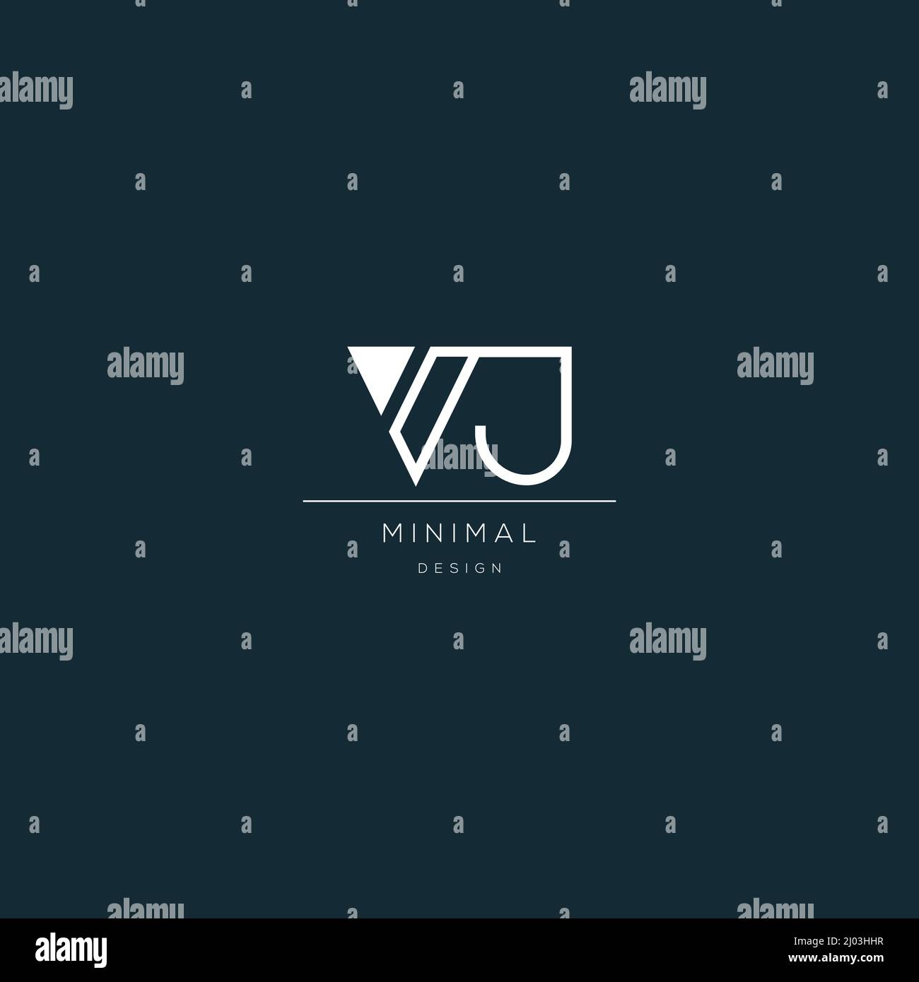 Business corporate letter VJ logo design template Stock Vector Image ...