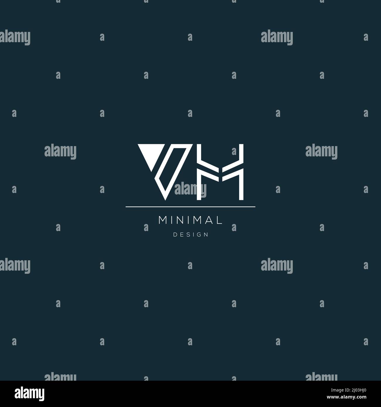 Business corporate letter VH logo design template Stock Vector Image ...