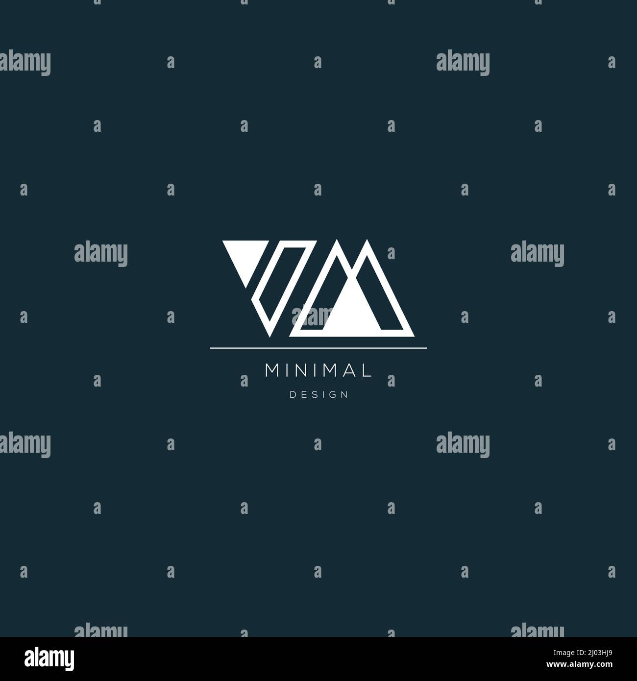 Business corporate letter VM logo design template Stock Vector Image ...