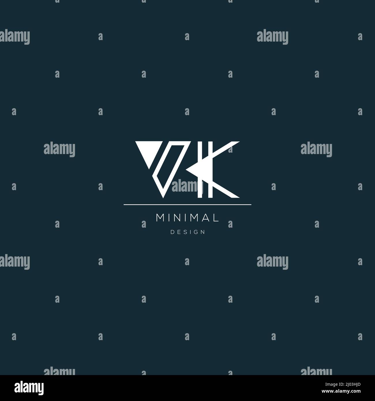 Business corporate letter VK logo design template Stock Vector Image ...