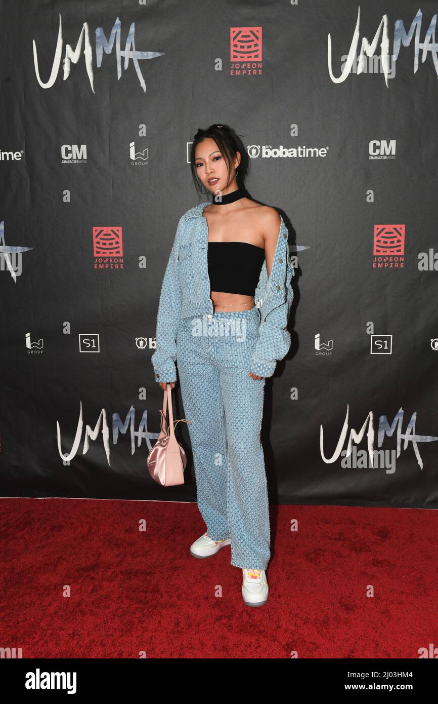Los Angeles, CA on March 15, 2022. Lucia Lu arrives at the UMMA's ...