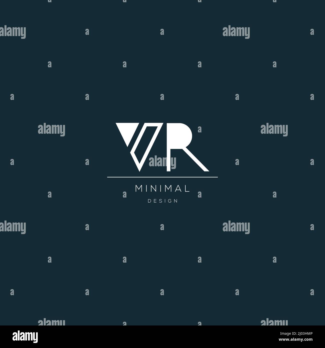 Business corporate letter VR logo design template Stock Vector Image ...