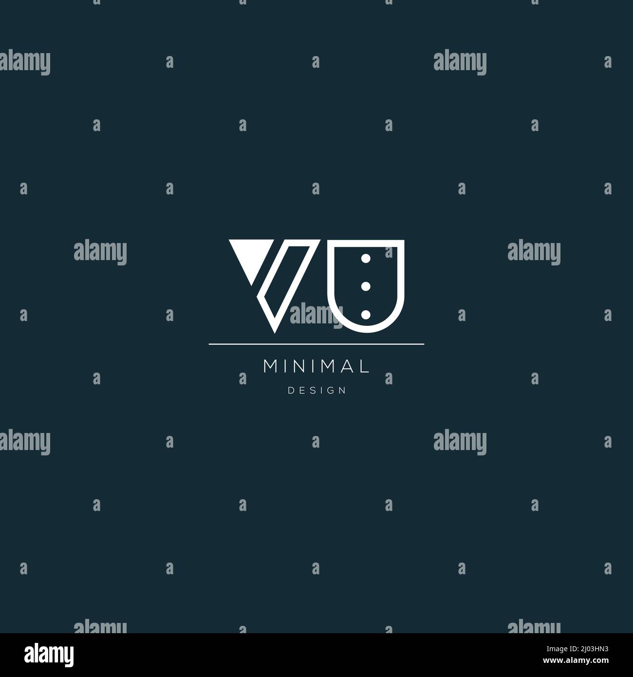 Business corporate letter VU logo design template Stock Vector Image ...