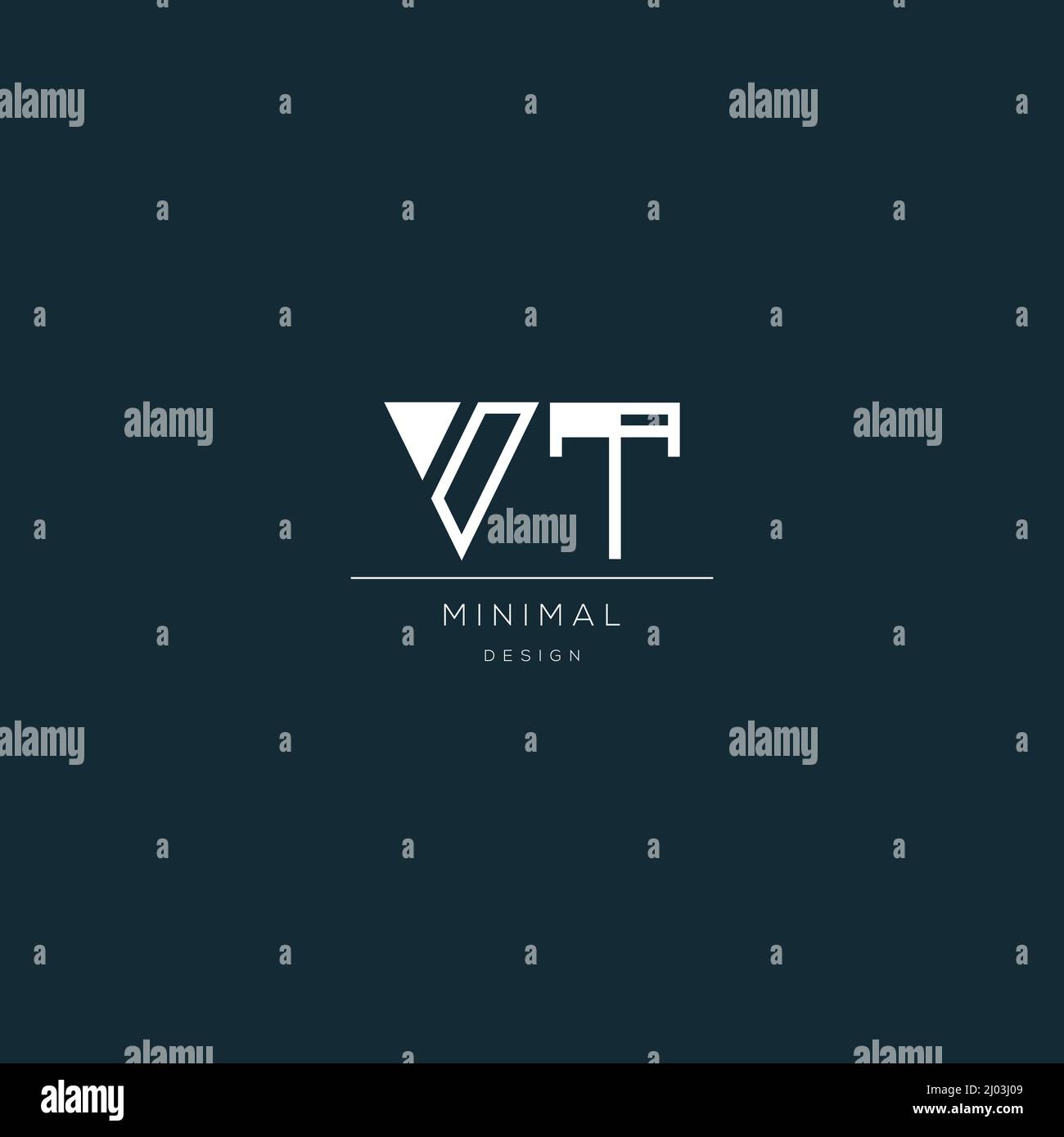 Business corporate letter VT logo design template Stock Vector Image ...