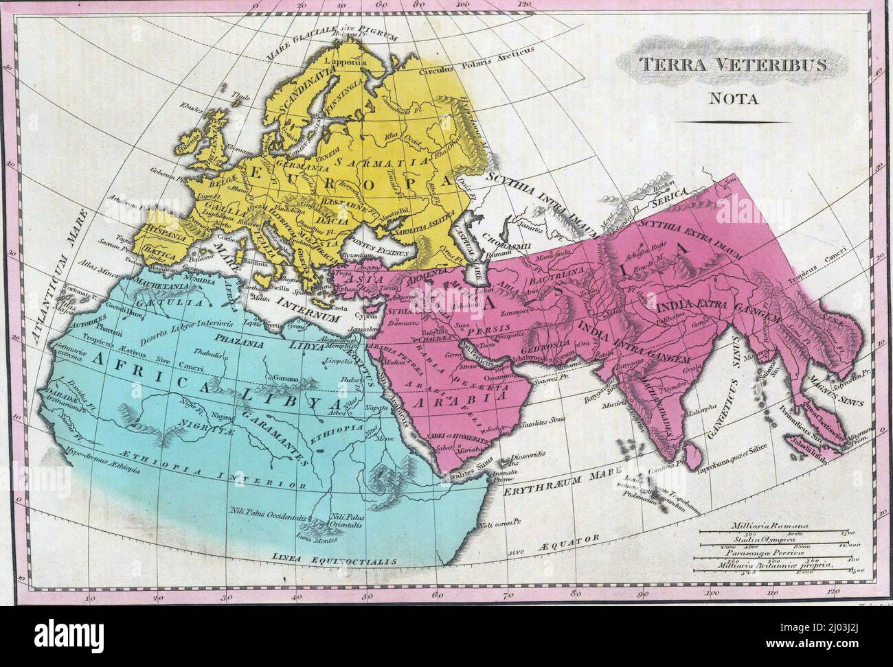 Ancient map of the world Stock Photo - Alamy