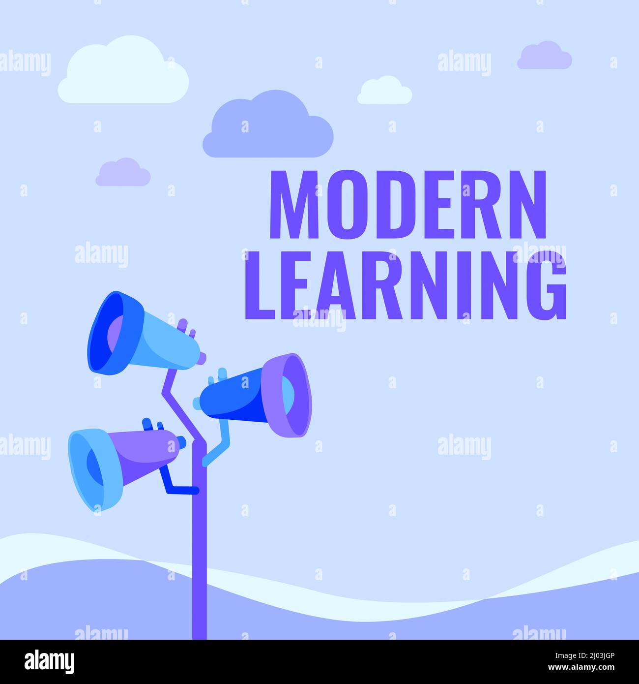 Text caption presenting Modern Learning. Business showcase flexible and ...