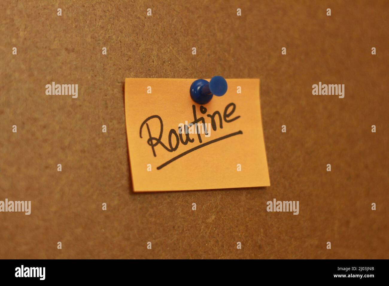 Routine and Timetable written on sticky note concept designed with ...