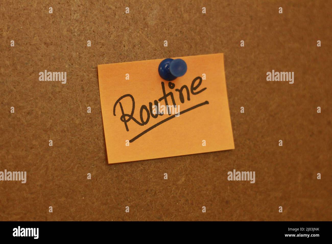 Routine and Timetable written on sticky note concept designed with ...
