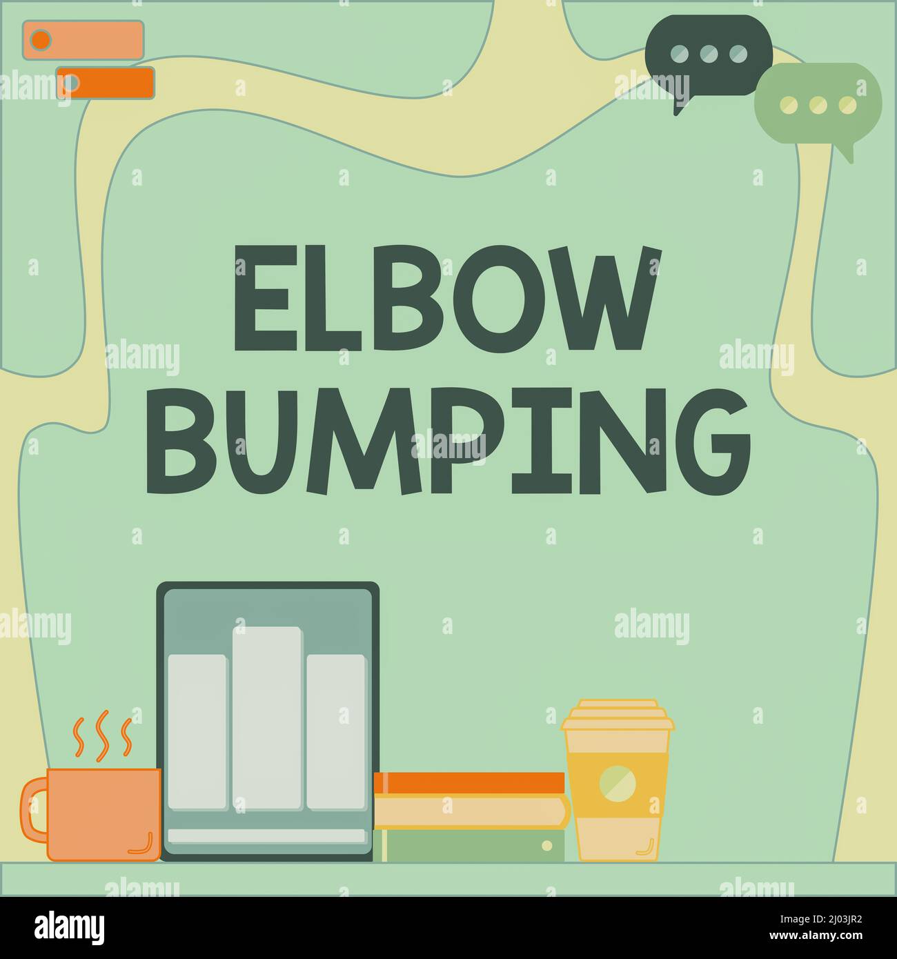 Text showing inspiration Elbow Bumping. Word Written on newlytrended ...