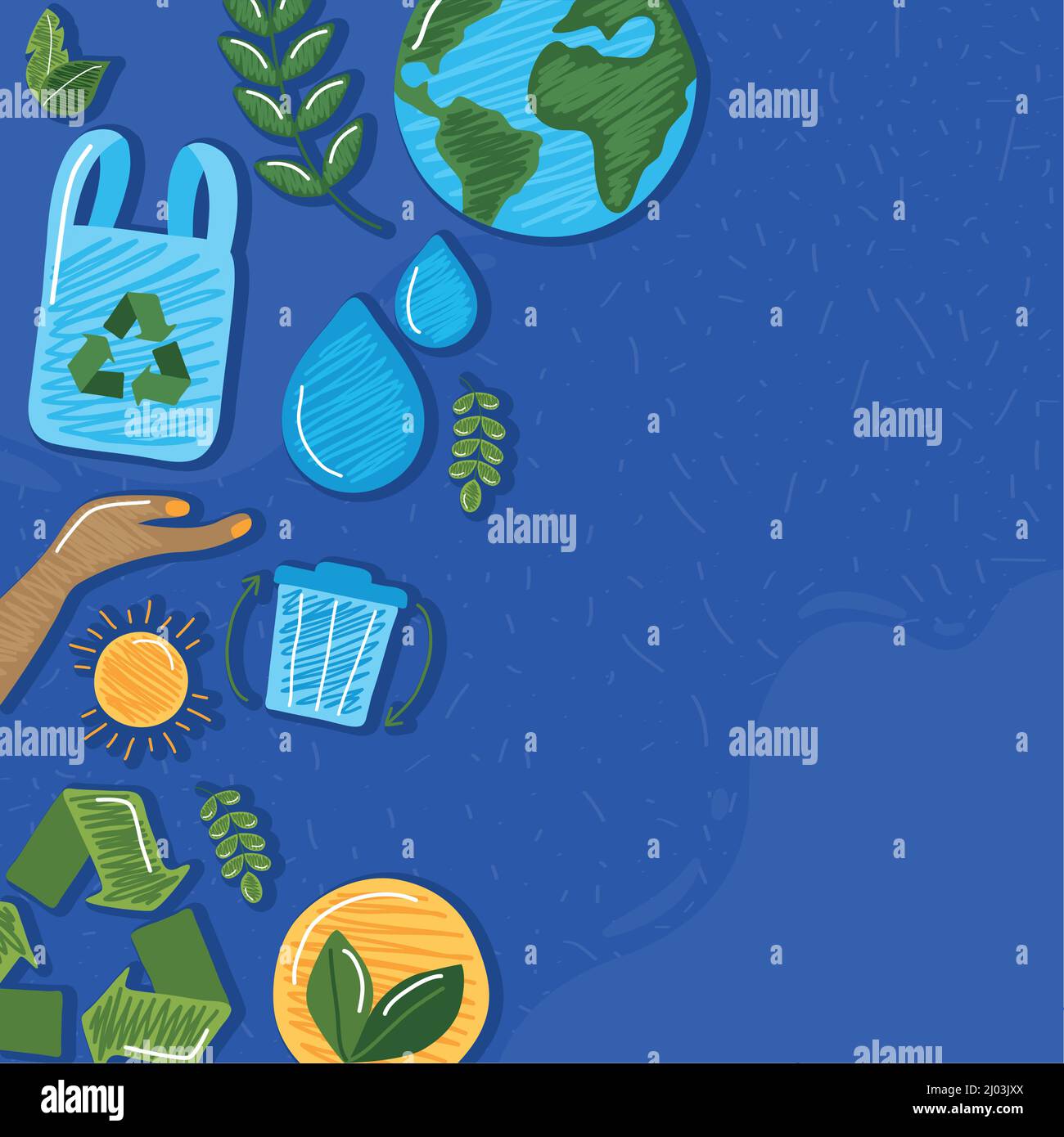 sustainable ecology frame with icons Stock Vector Image & Art - Alamy