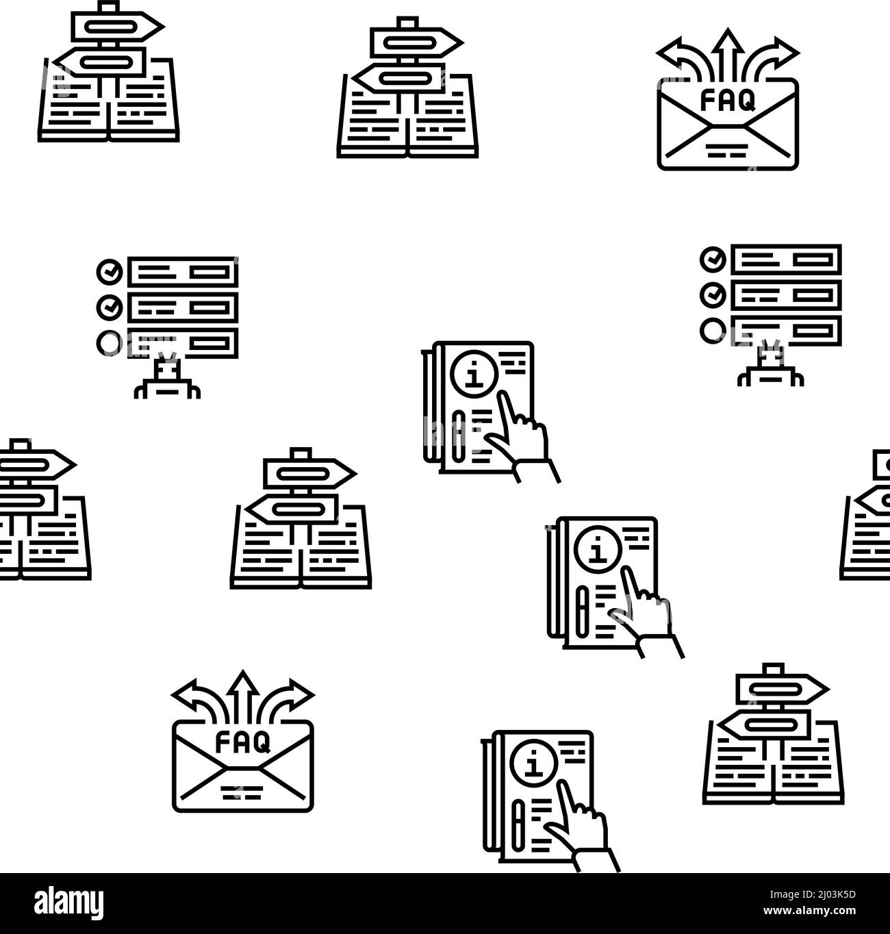 Information And Client Supporting Vector Seamless Pattern Stock Vector ...