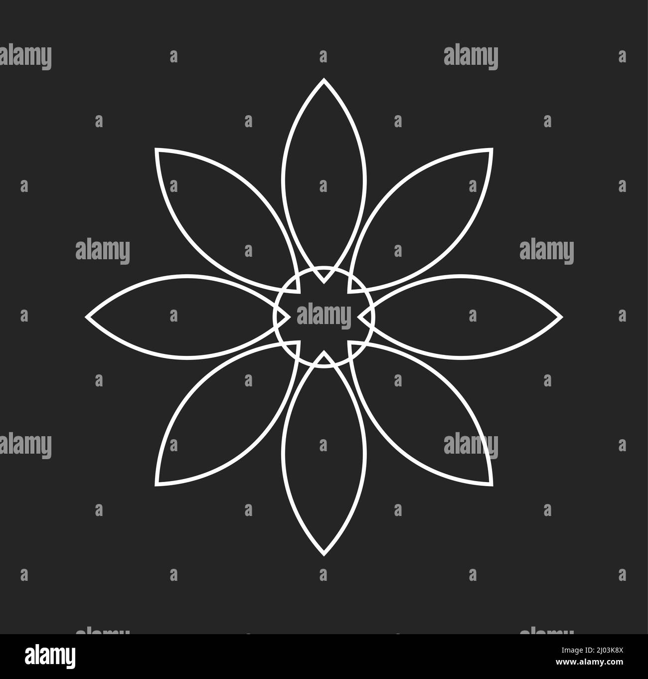 Flower line icon isolated. Vector illustration Stock Vector Image & Art ...