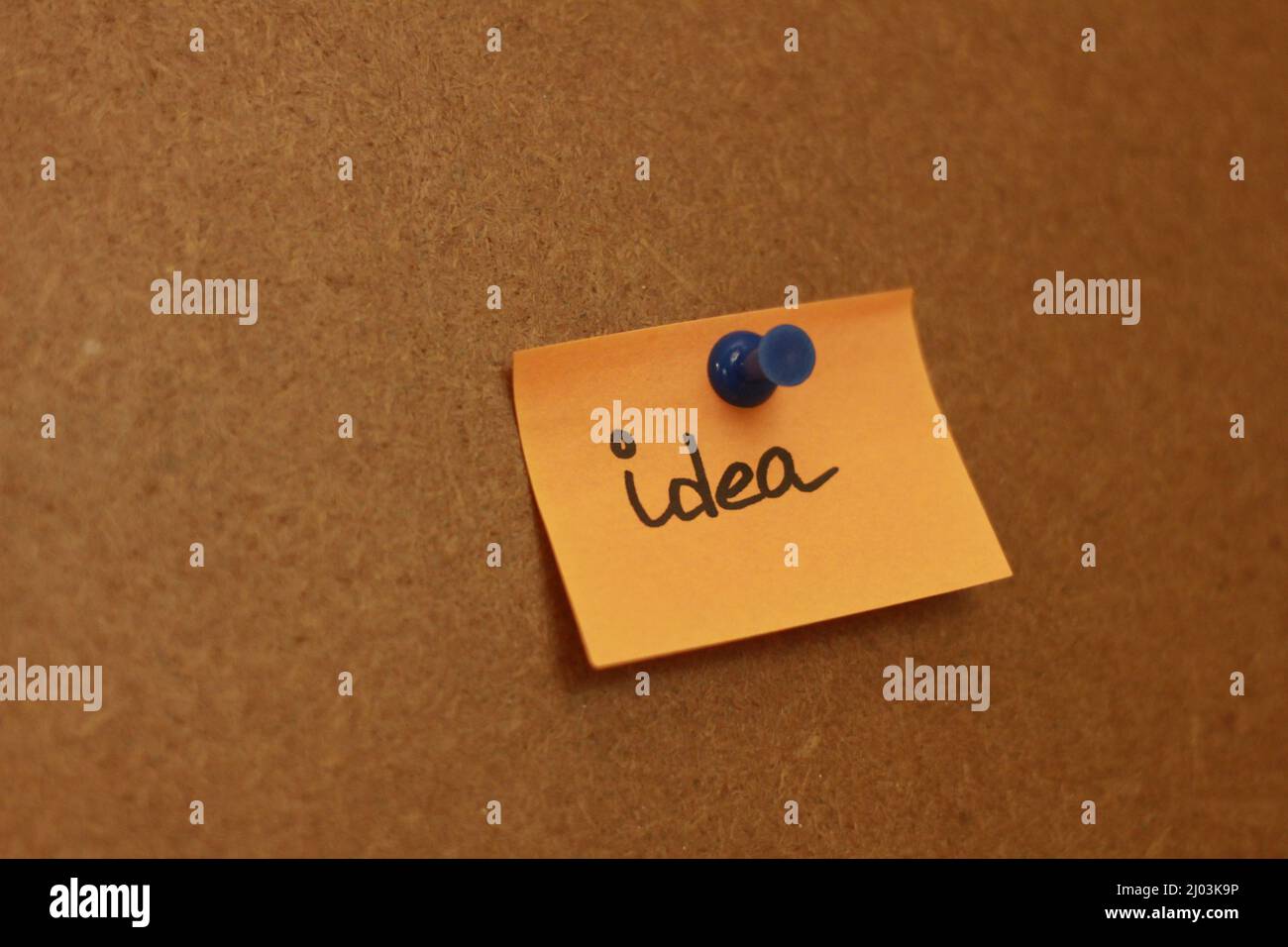 Idea text written on sticky note concept designed with woman hand Stock ...